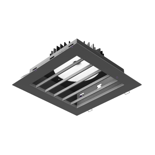 Square grid luminaire